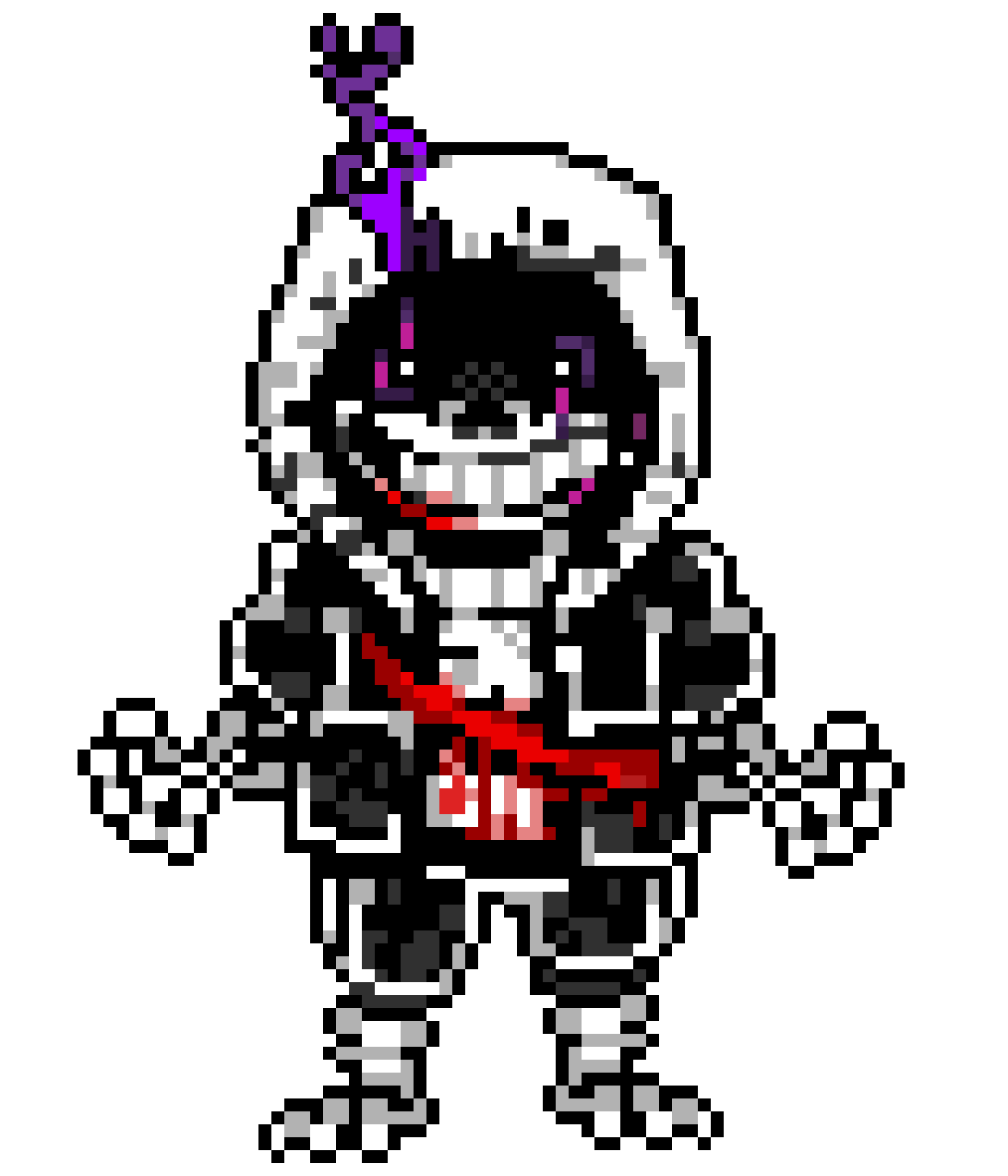 Pixilart - DUST SANS PHASE 3 sprite team DTLG by TEAM-USLG
