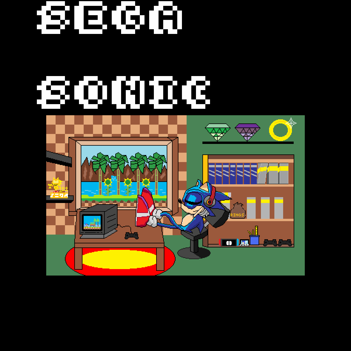Pixilart - SONIC RESTING by GalickGUN