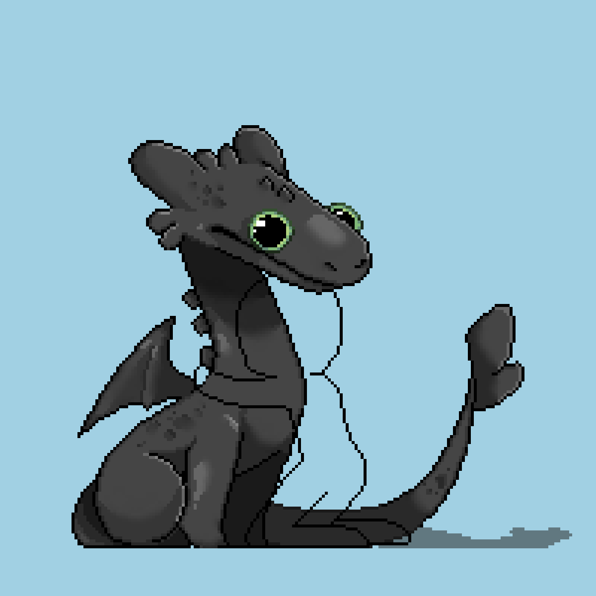 Pixilart - toothless base by ccoyo