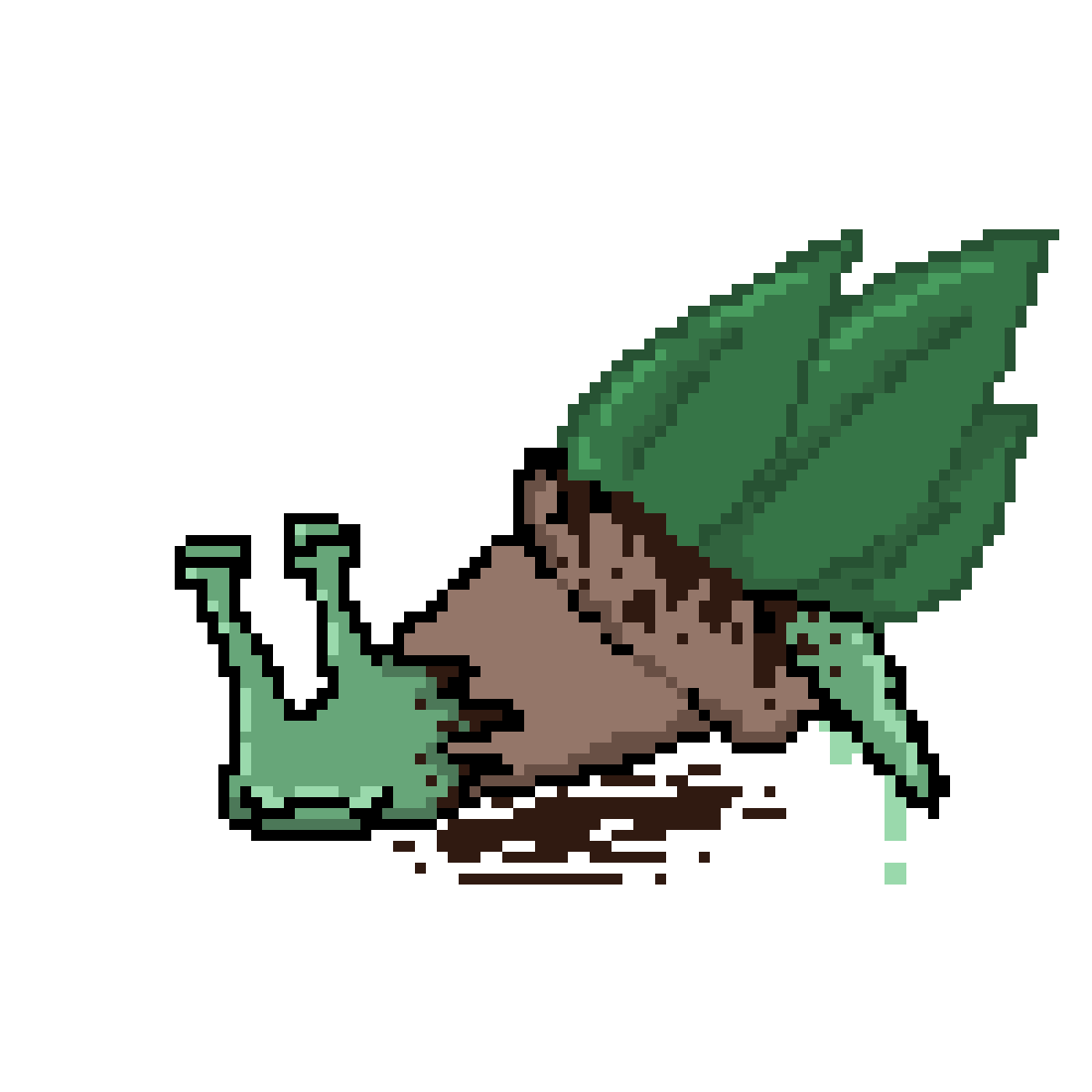 Pixilart - Snoile, the potted plant Fakemon by PokemonFakemonL