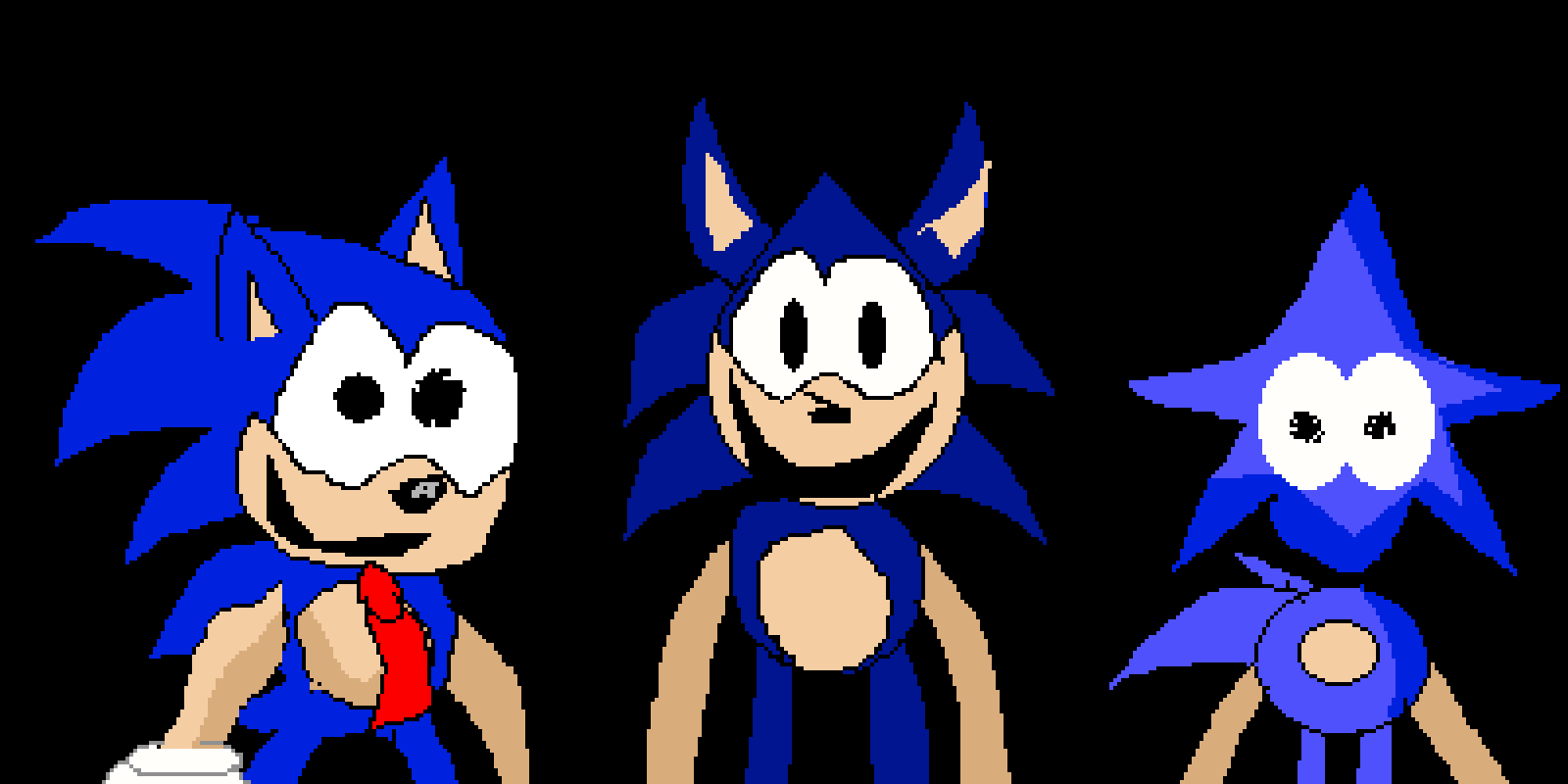 Pixilart - Mr. Sonic, Rewrite, and EXEtreme by Cosmogos