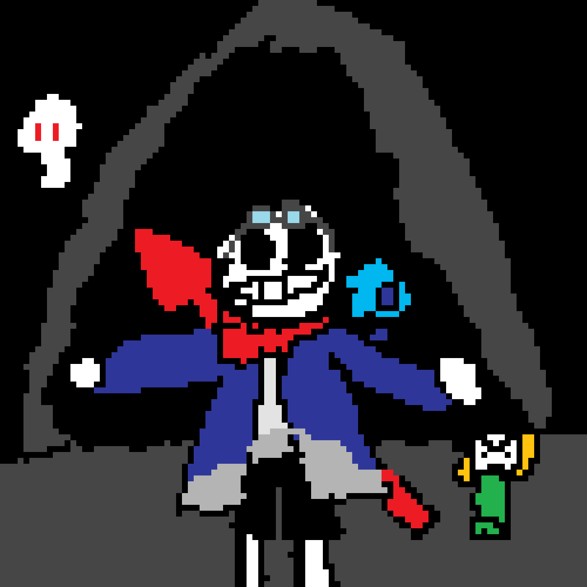 Pixilart - Waterfall Encounter LeafBones by redcello