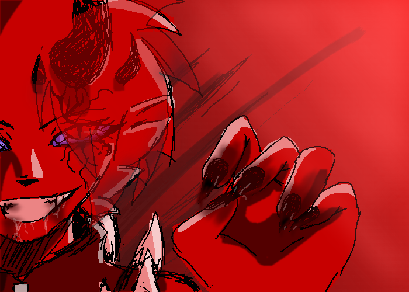 Pixilart - Luna (lycan) by Lunalight-wolf