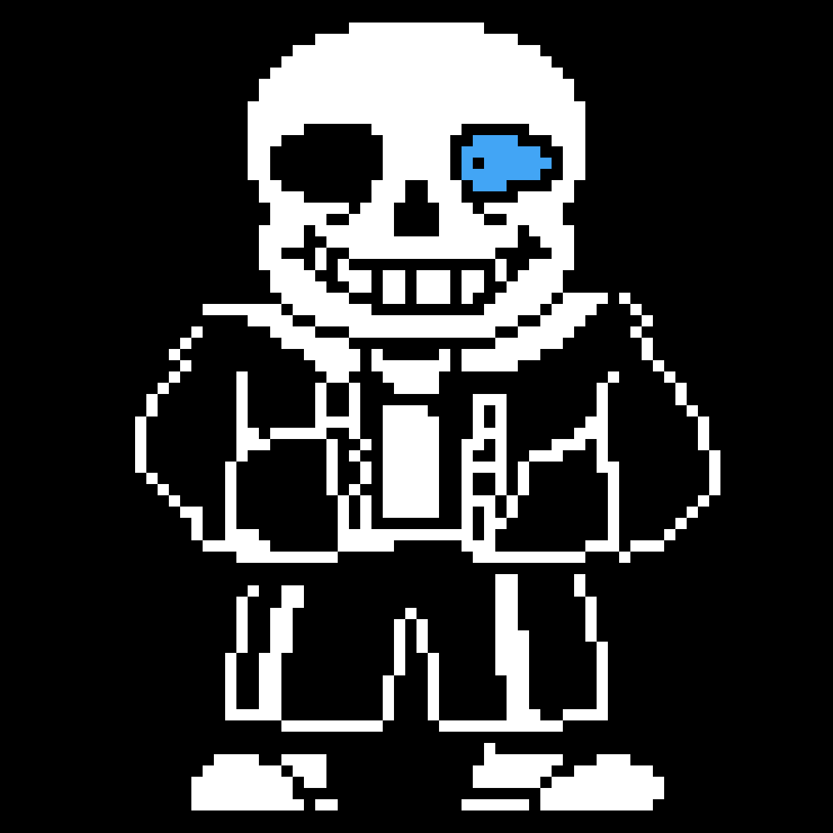Pixilart - Sans battle sprite by RJW3009