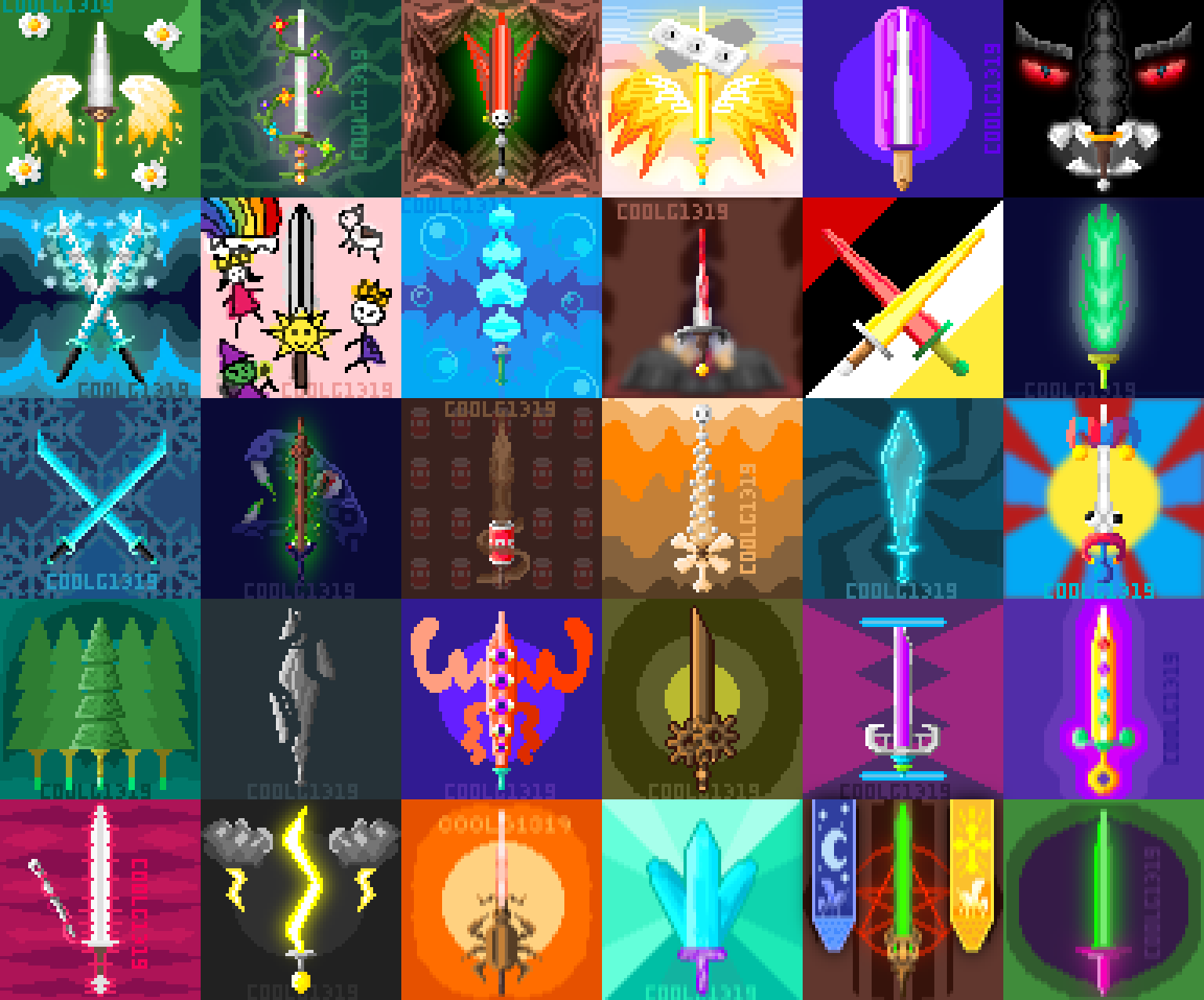 Pixilart - Swordtember Collage by CoolG1319