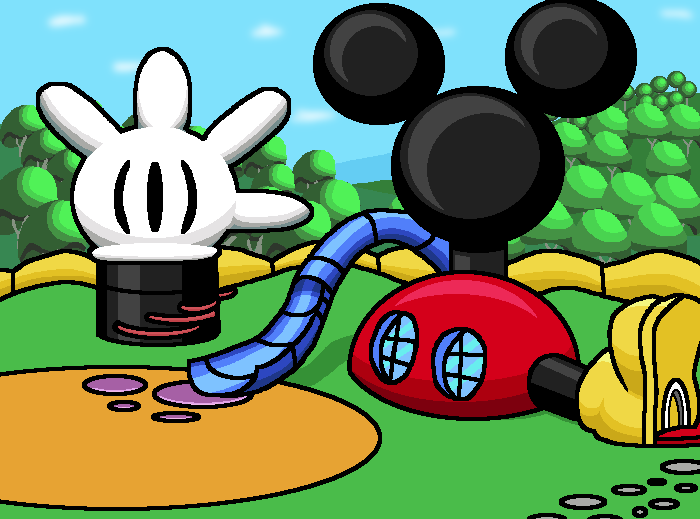 Pixilart - Mickey mouse CLUBHOUSE BASE! by mariodoge8563