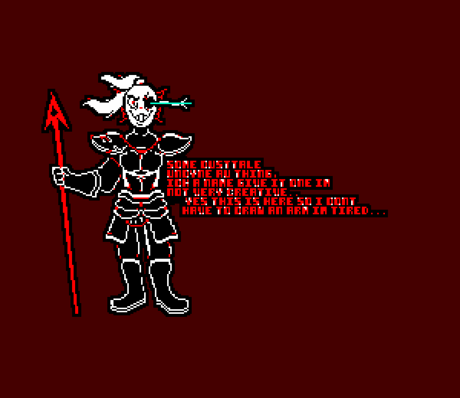 Pixilart - dusttale undyne thing by C0nstellations