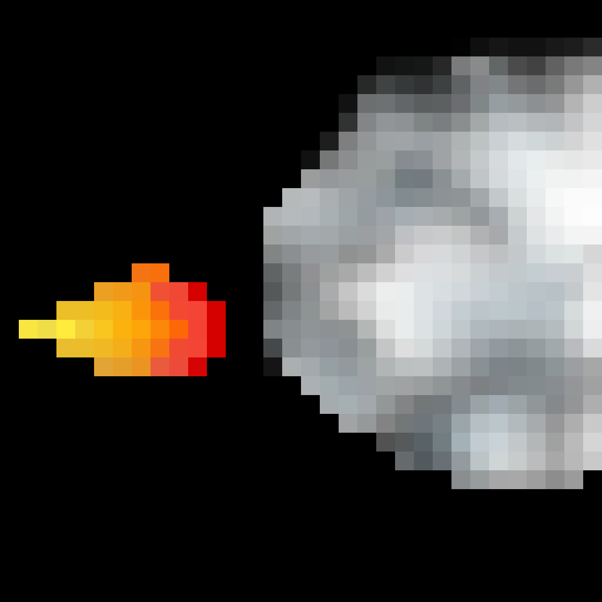Pixilart - the moon getting hit by Catgirl-124