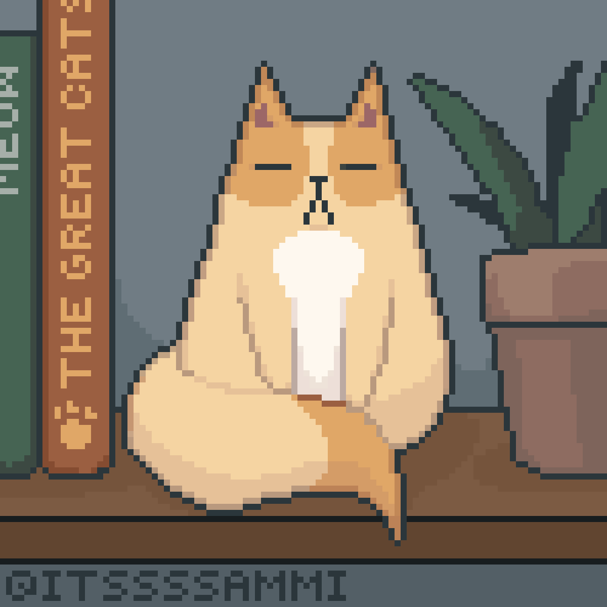 Pixilart - snooze cat by itssssammi