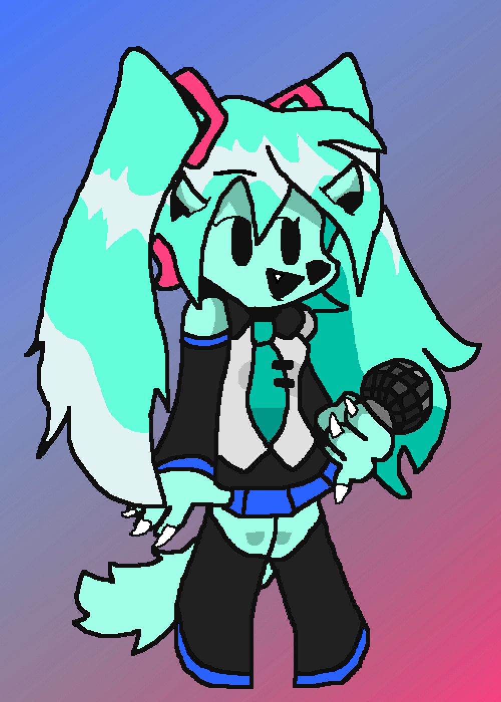 Pixilart - Werewolf Miku by MDLArt