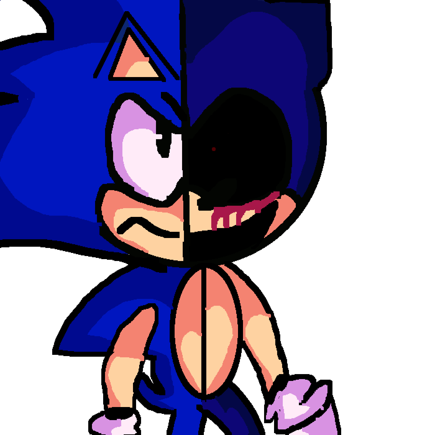 Pixilart - sonic vs exe by adam-MASTER