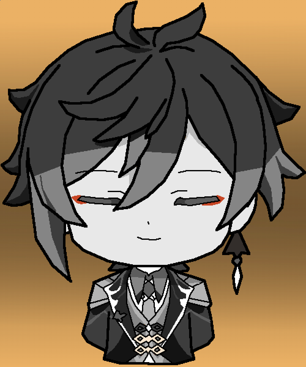 Pixilart - Zhongli/Morax Base by biono