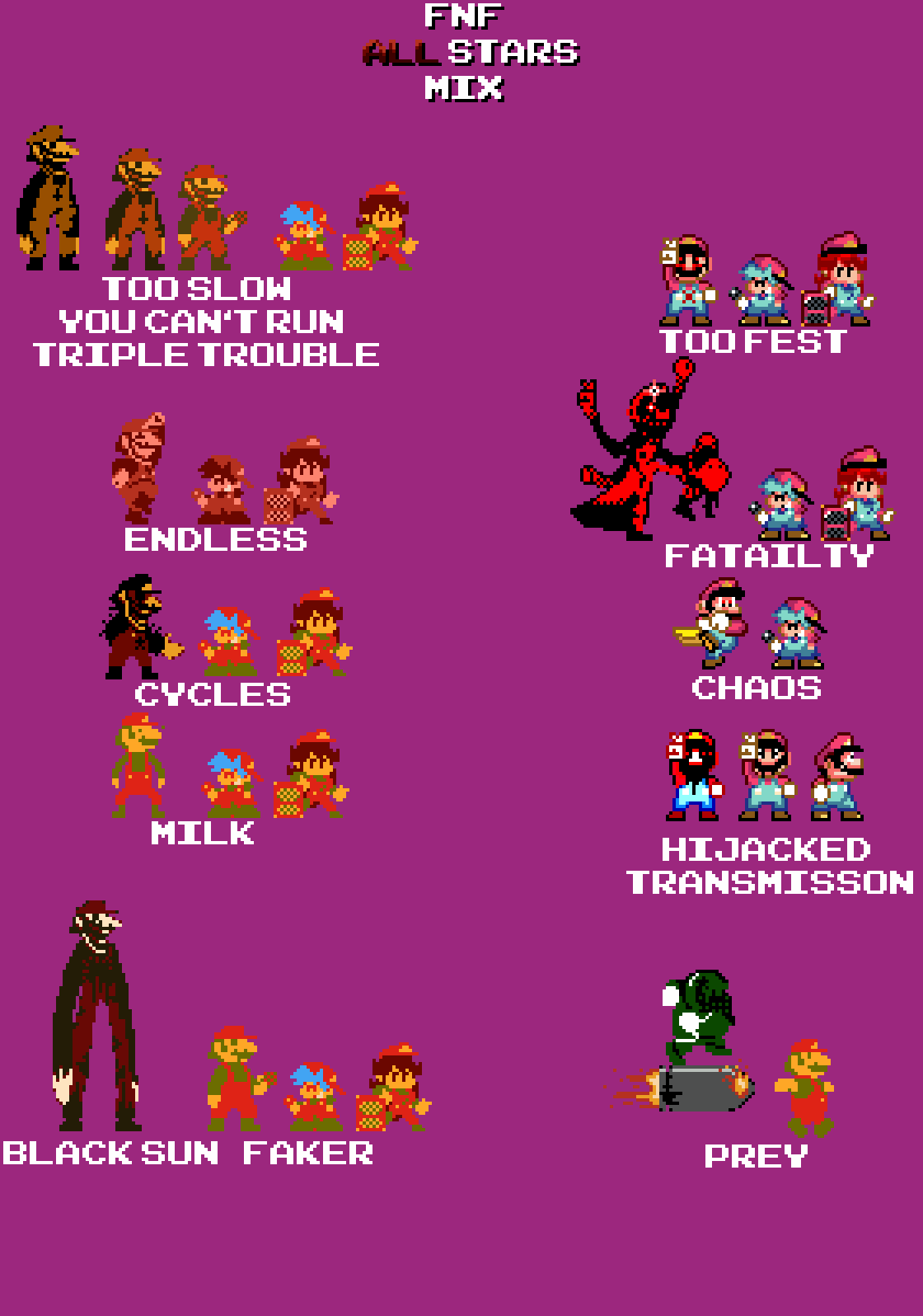 Pixilart - FNF All Stars MIX W.I.P 4 by HogmanGalaxyAlt