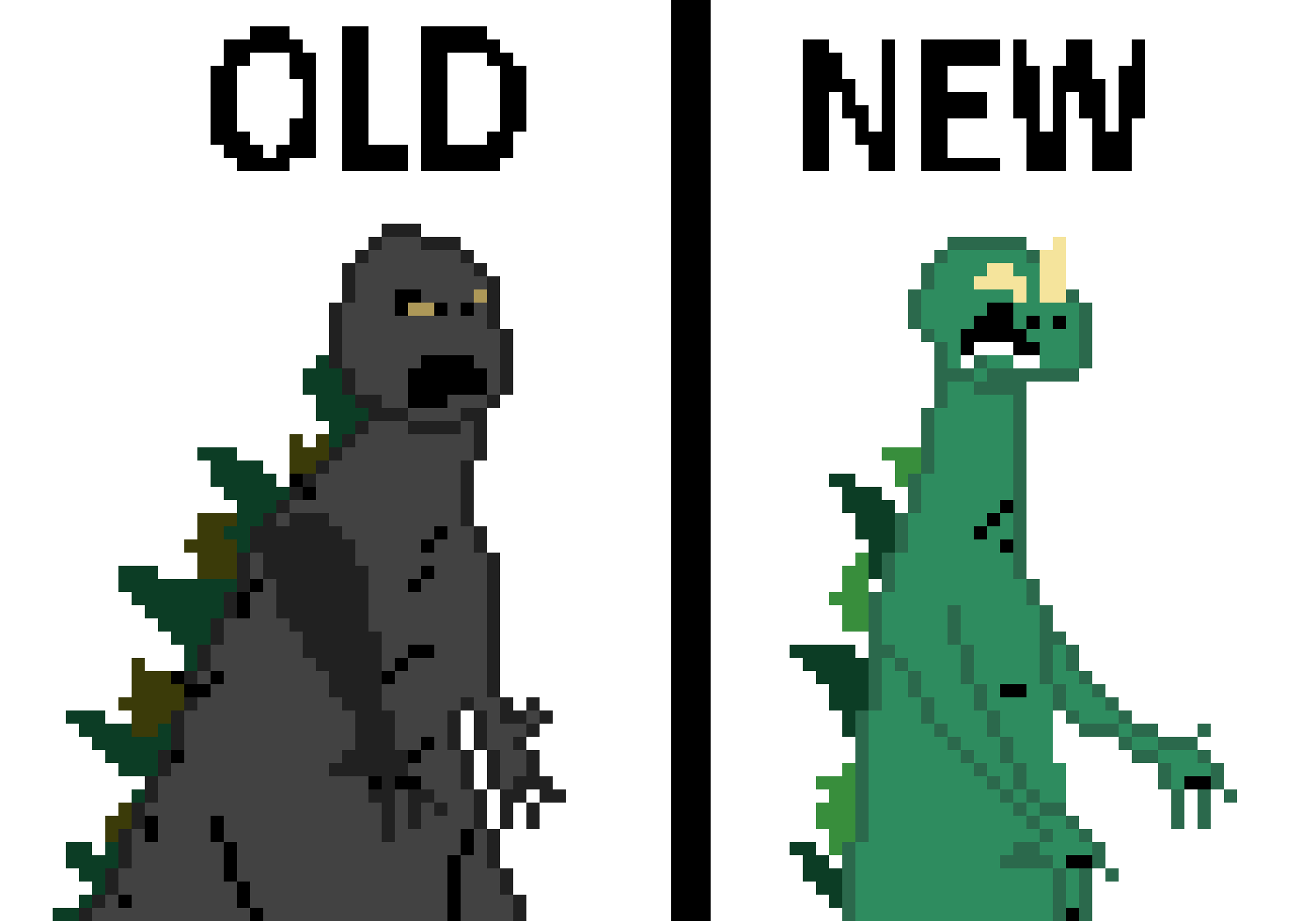 Pixilart - Godzilla vs Monkey | New vs Old (W.I.P) #FanArt by JWRB-Pixilart