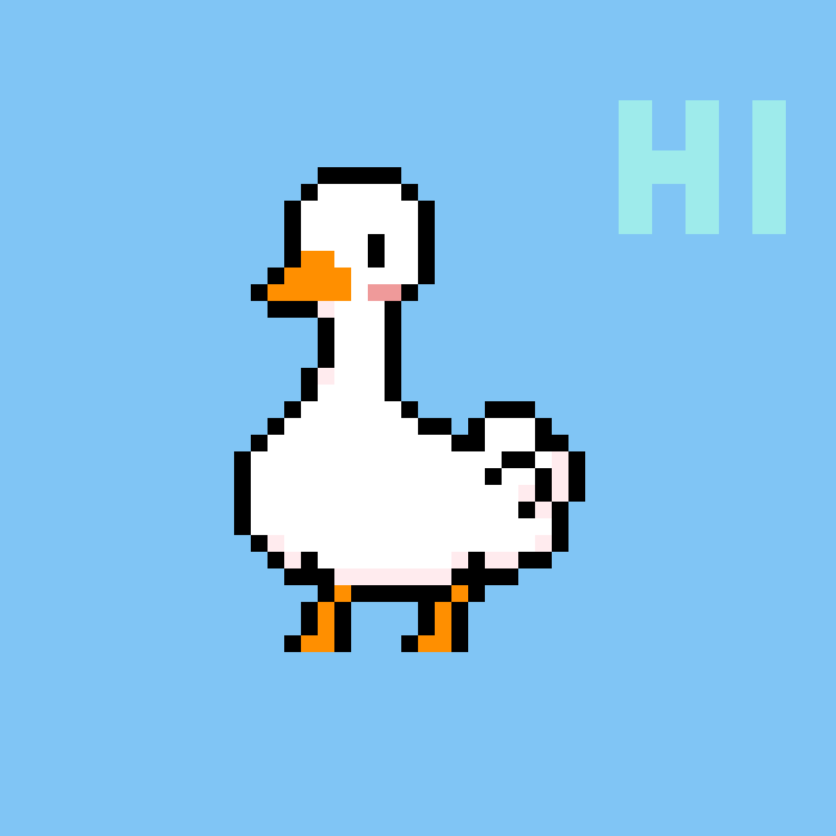 Pixilart - Hi duck by Fan-of-pixel