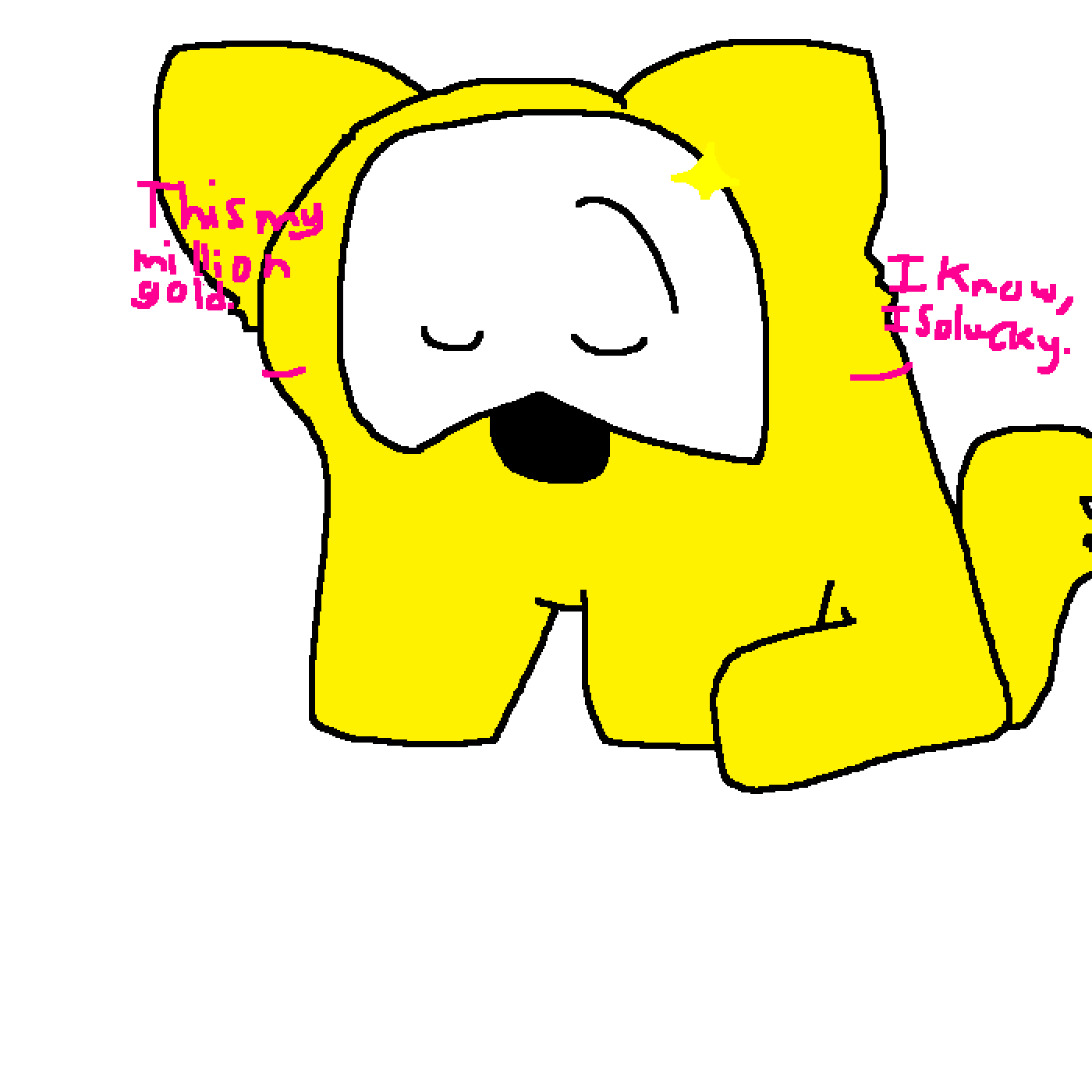 Pixilart - gold slime pup by lemondaCREWPSTR