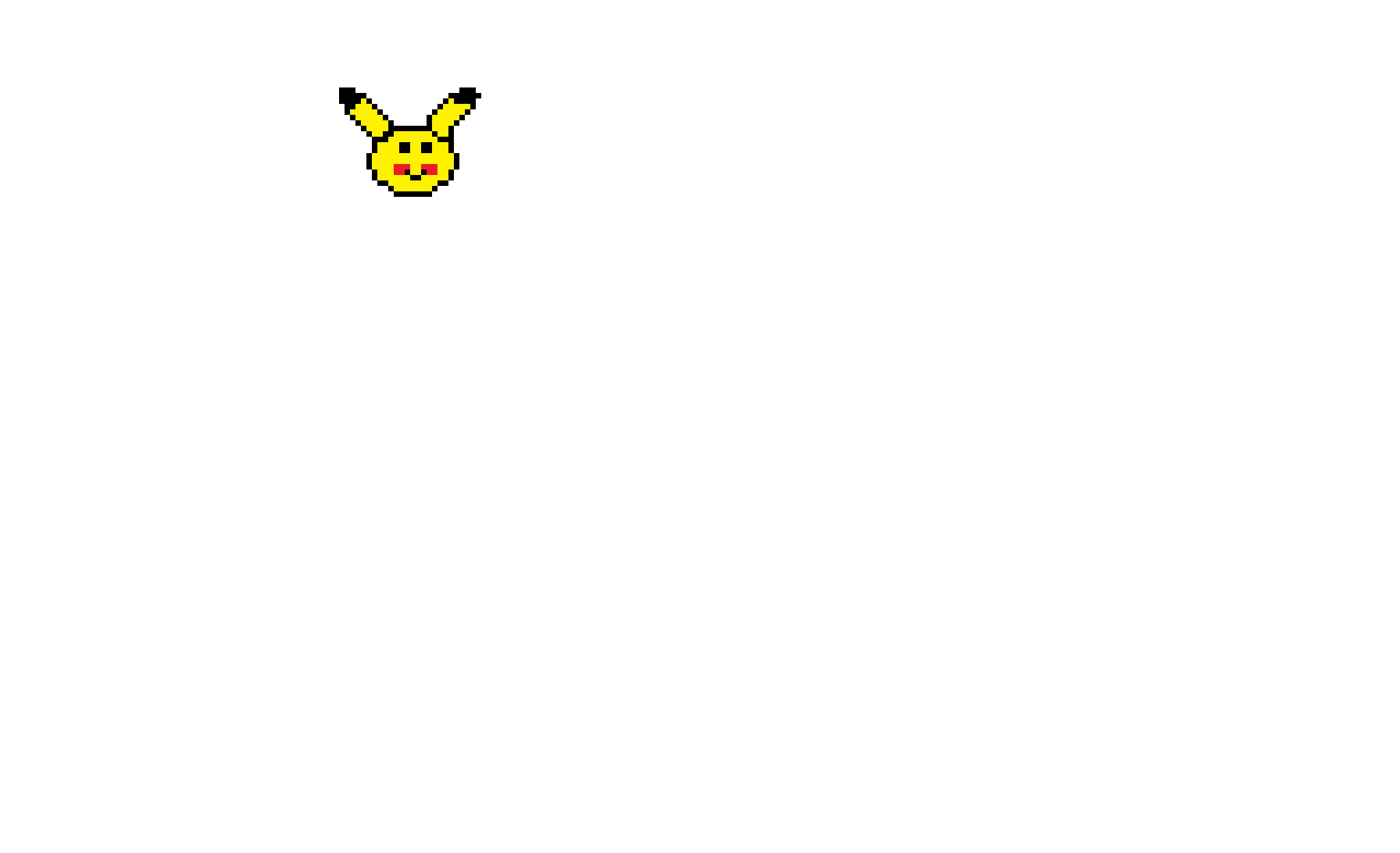 Pixilart - Pikachu Head by PurpleGuy1993