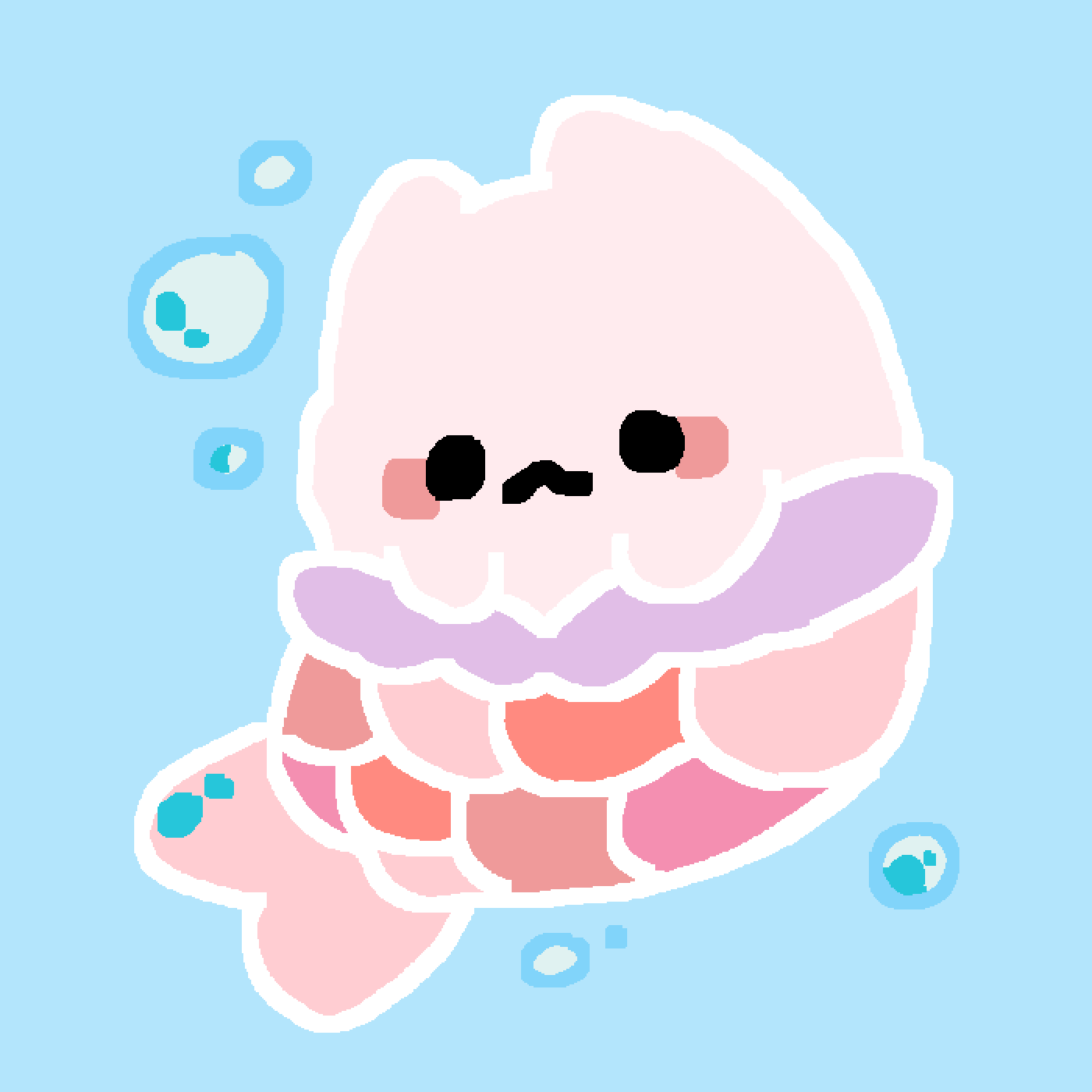 Pixilart - Mermaid Cat by The-Eevee-World