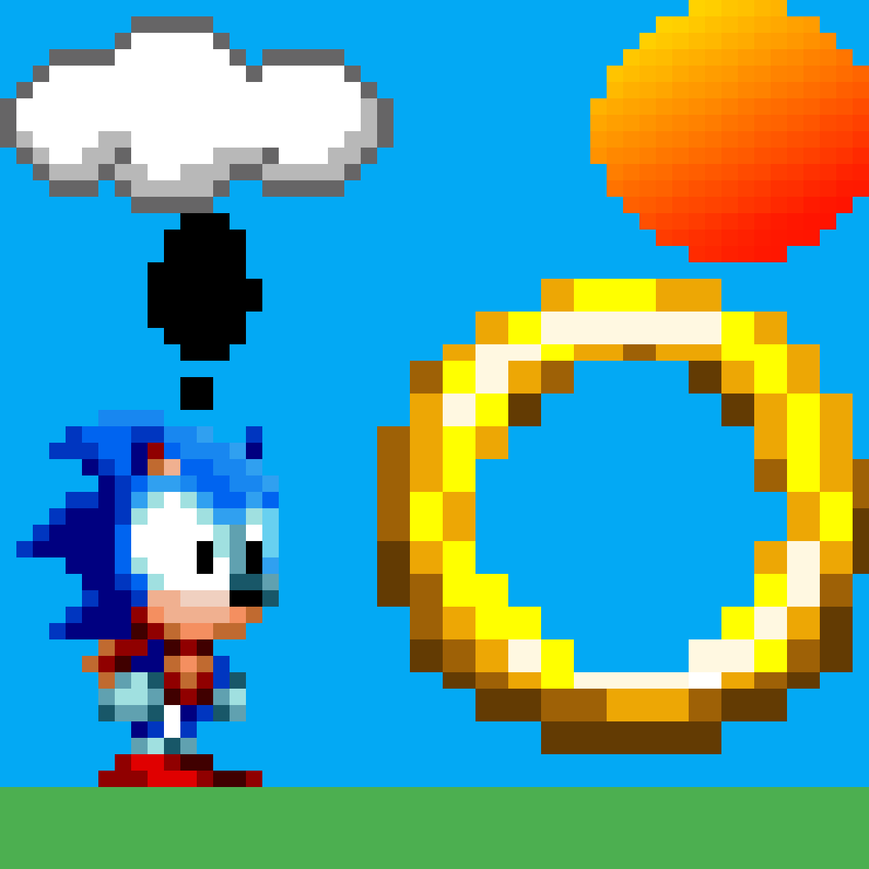 Pixilart - sonic saw a GIANT RING! by DwOZc5IAmnKrSoc