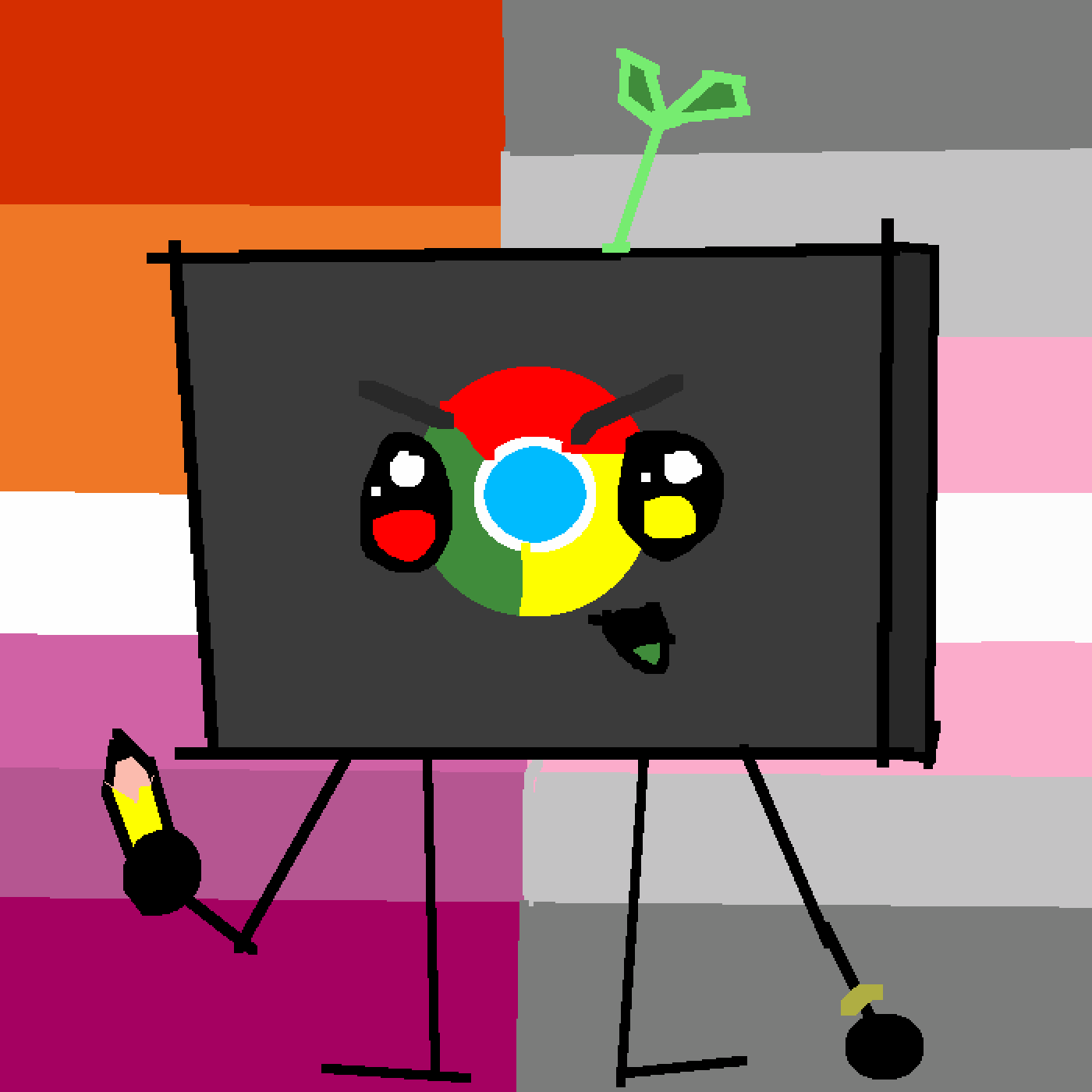 Pixilart - My crush and I as objects. by Huskerlove