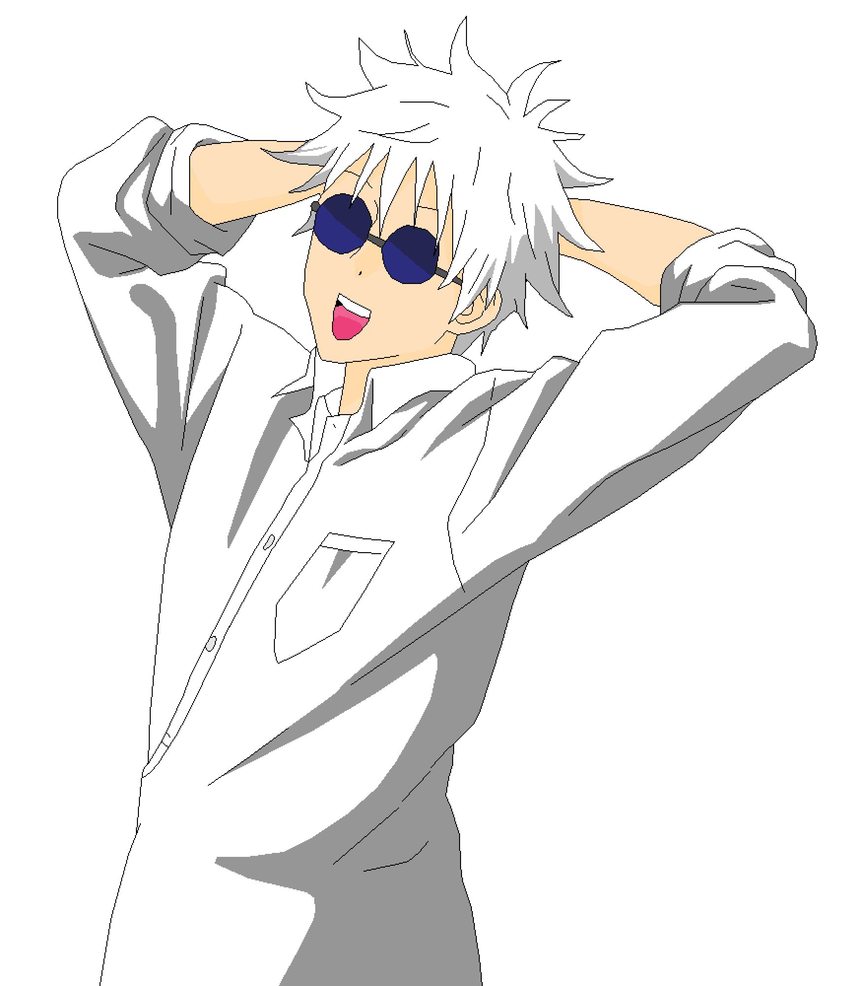 Pixilart - gojo base by op-harleigh