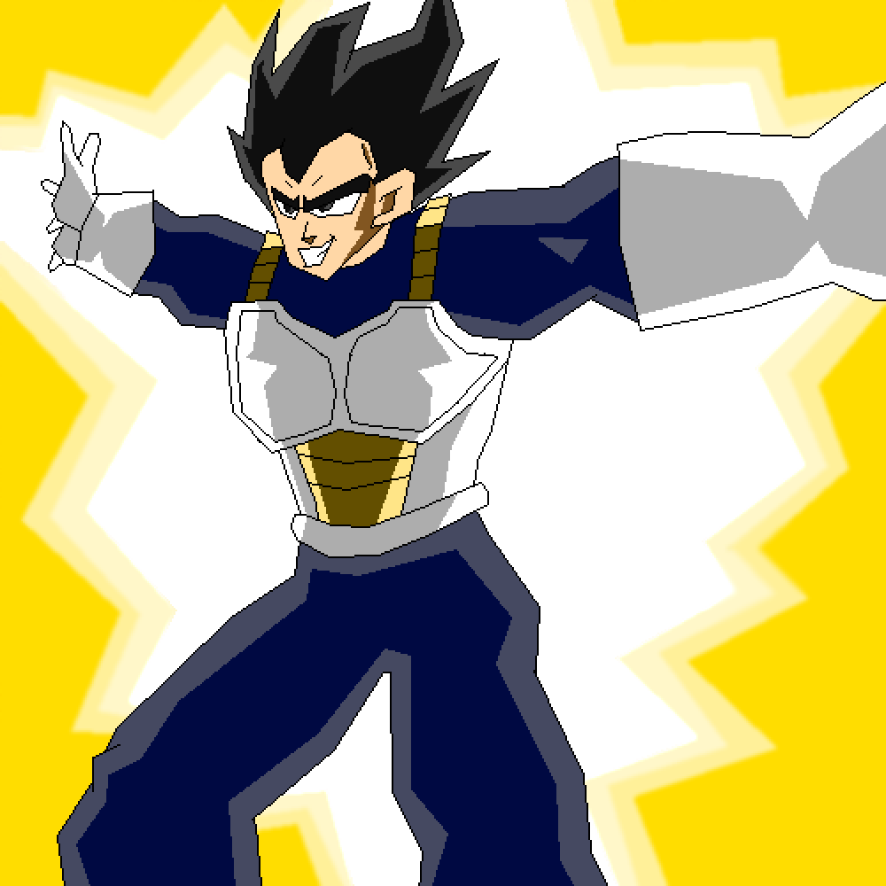 Pixilart - Super Saiyan Power Vegeta by hunters4658