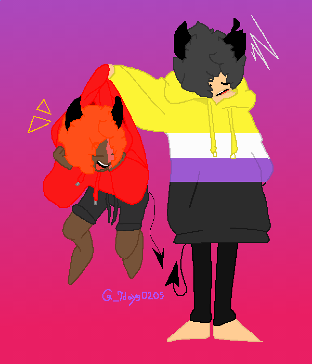 Pixilart - siblings moment teehee by imyourproblem