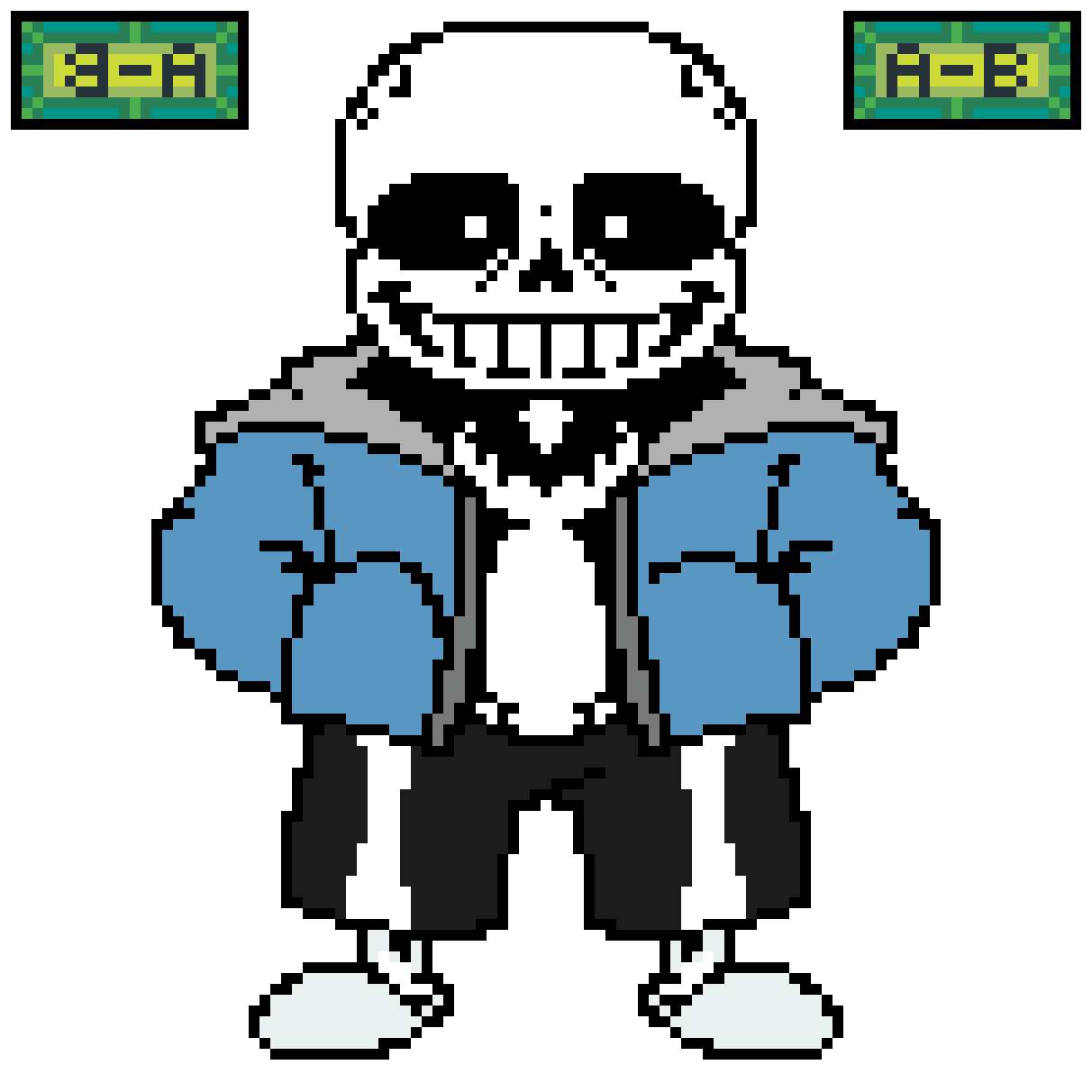 Pixilart - * sprite of sans, v10. by AyoBoi