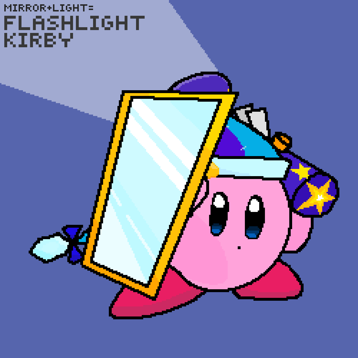 Pixilart - flashlight kirby by plixalic