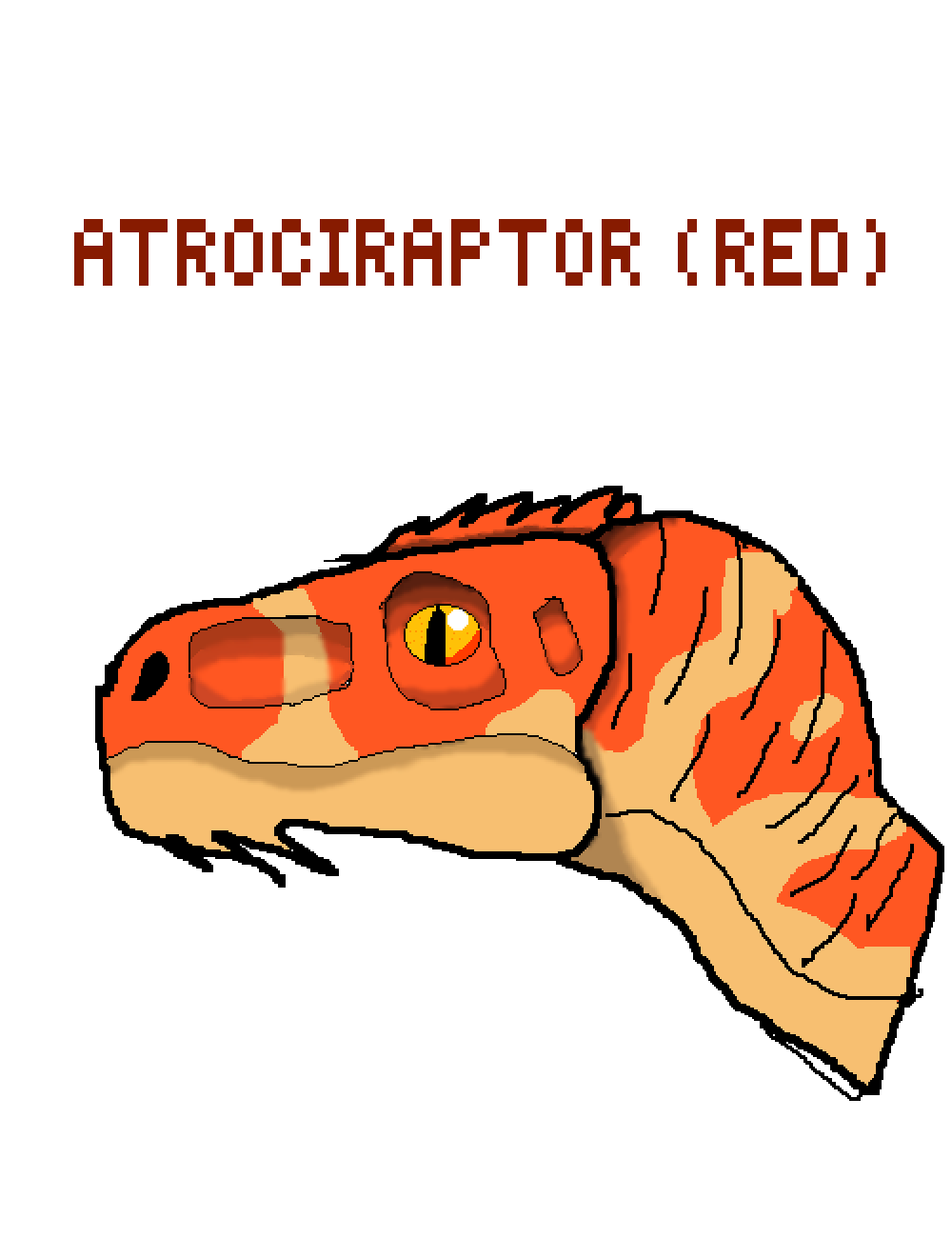 Pixilart - ATROCIRAPTOR (RED) by 2ME2