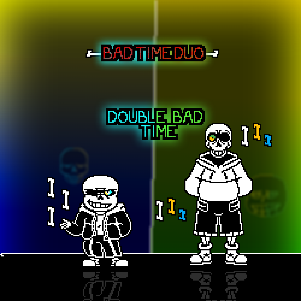 Pixilart - BAD TIME DUO by dust-swap-swap