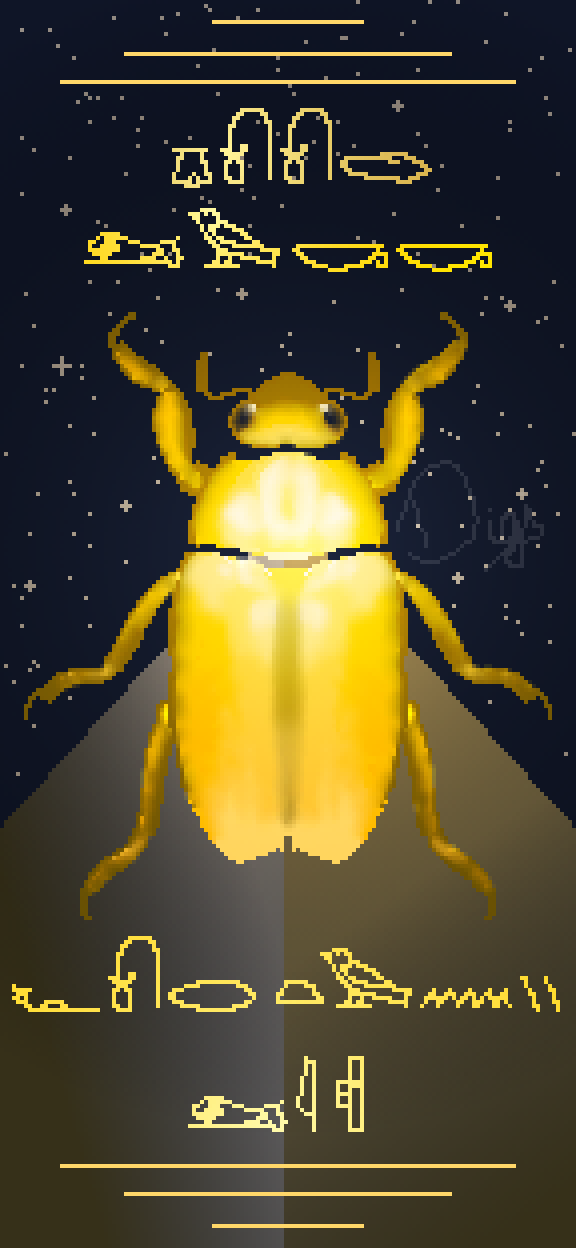 Pixilart - Golden Scarab by Digitress