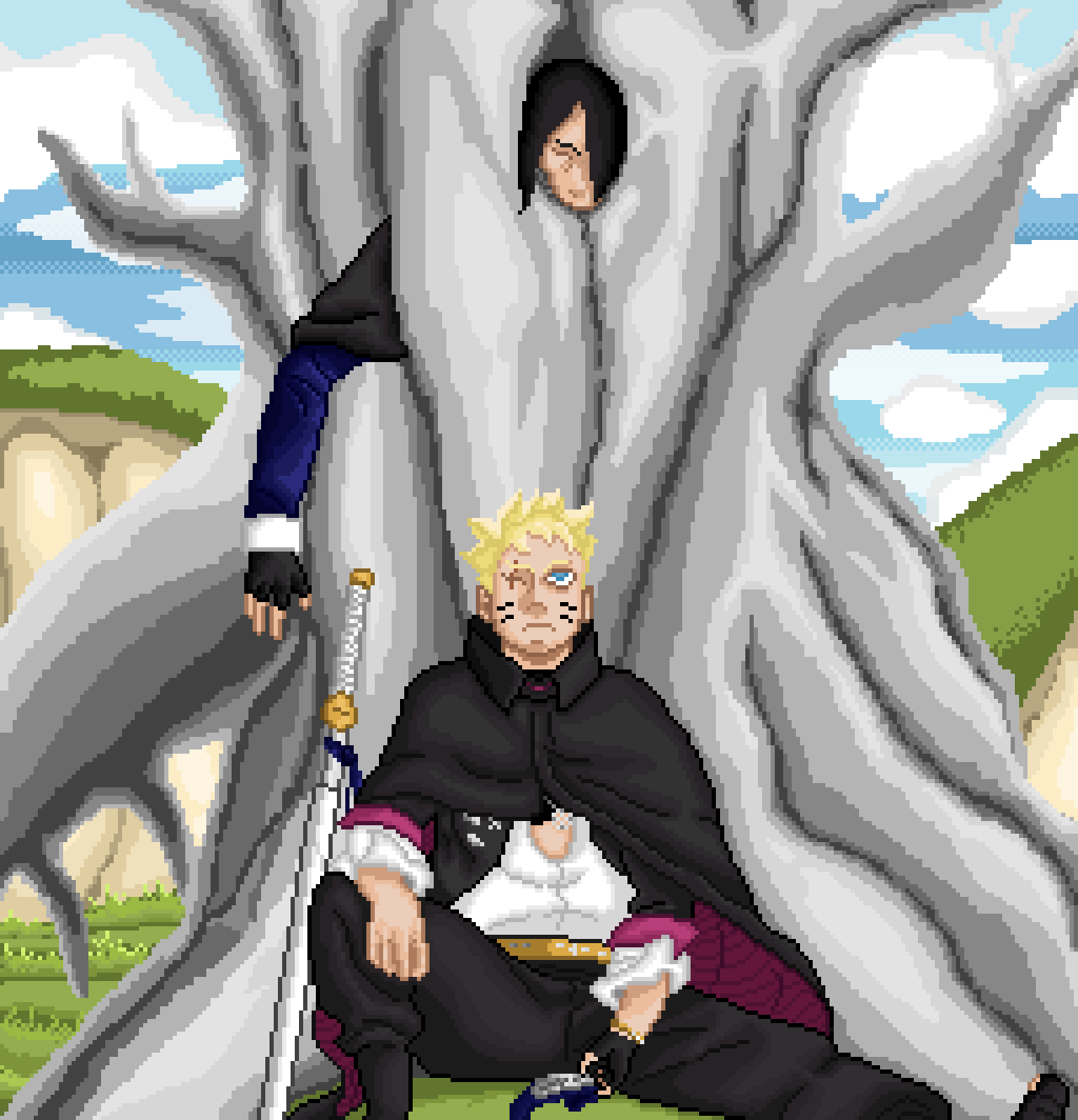 Pixilart - "Boruto and Sasuke" (Boruto: Two Blue Vortex) by Naruto5437