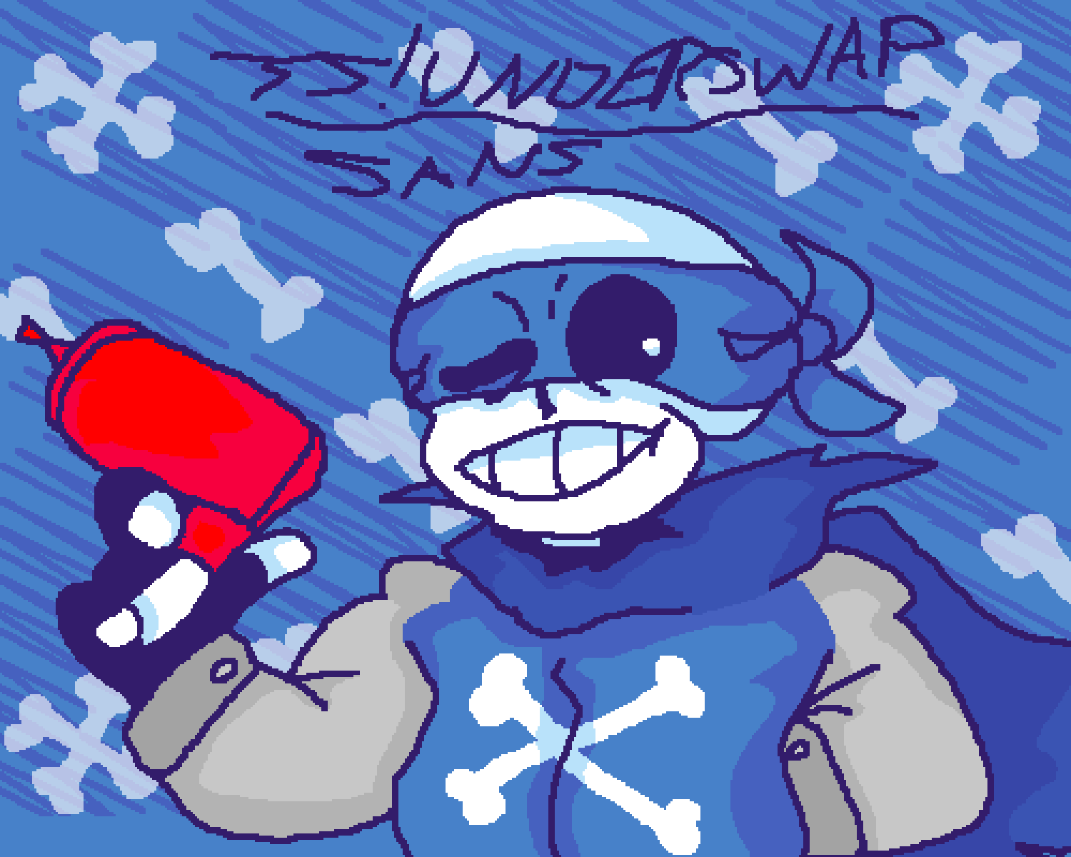 Pixilart - -~`TS!UNDERSWAP sans`~- by Xr5cv