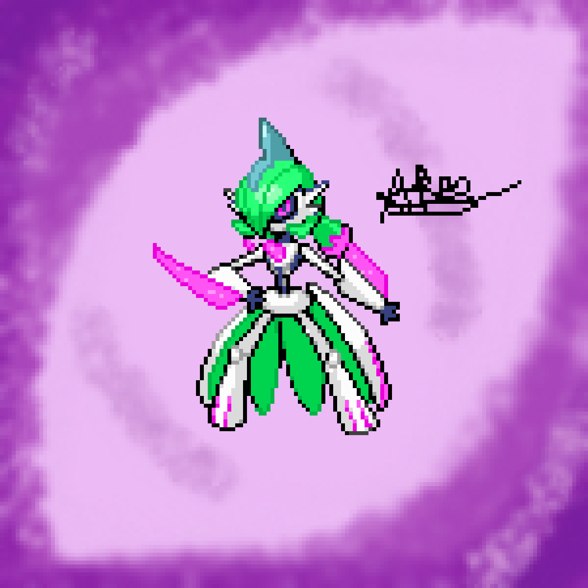 Pixilart - Iron Valiant Pokémon sprite by ObsidianAsh7815