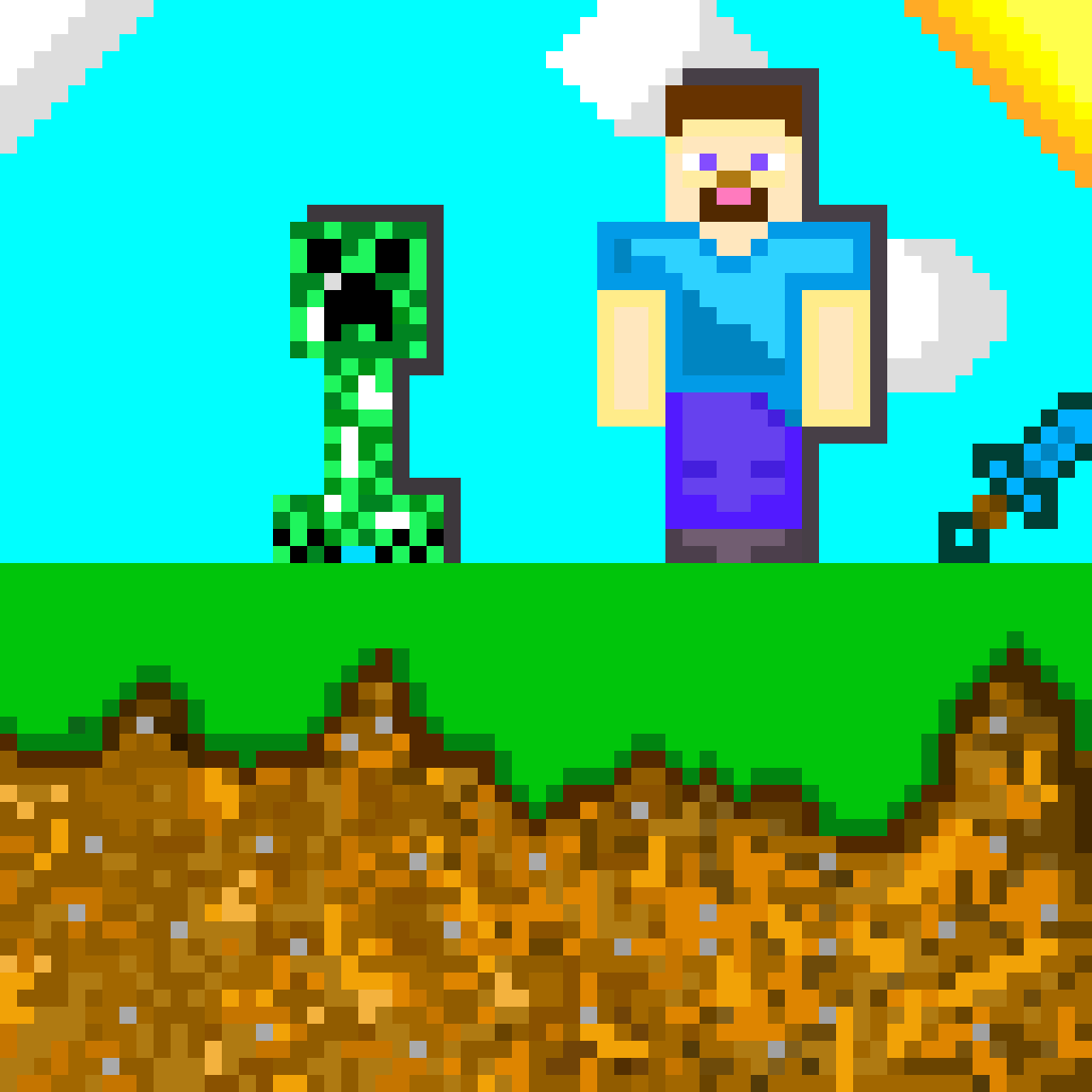 Pixilart - MINECRAFT in The pixel World by ResterDest