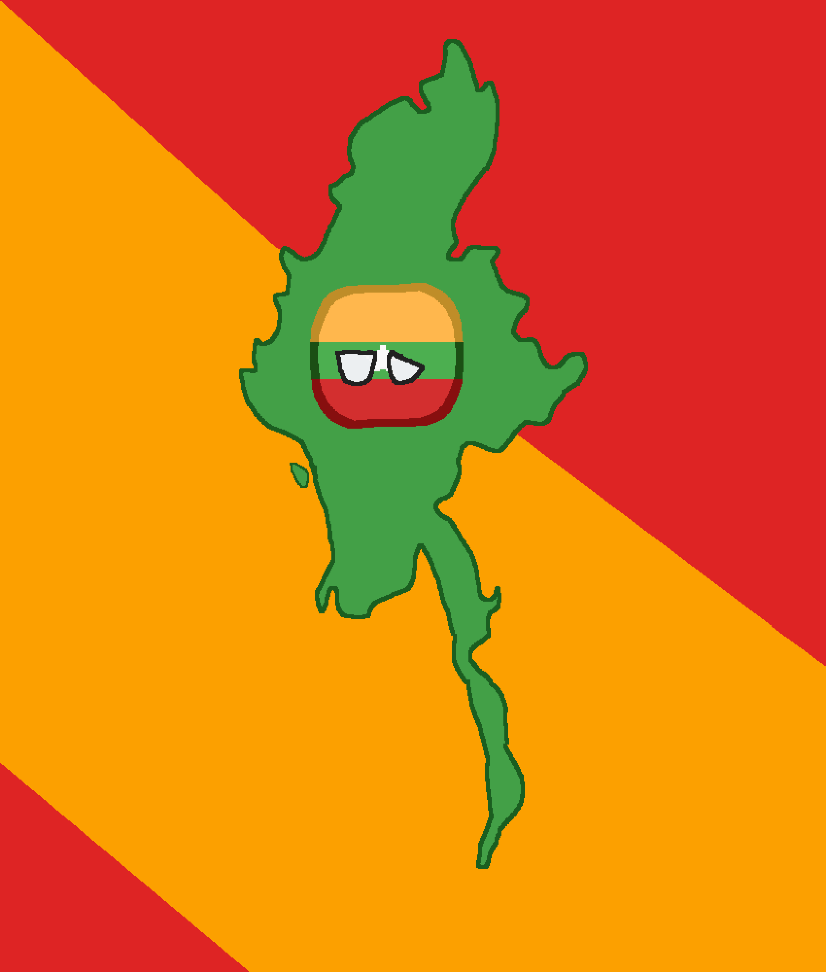 Pixilart - MyanmarBall by Pyrobyte