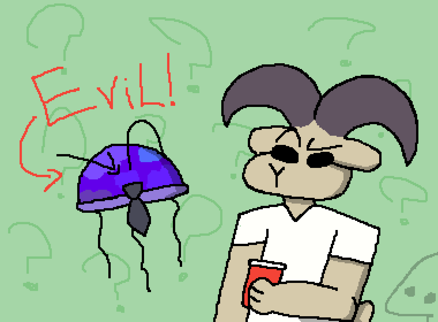 Pixilart - jellyfish goat rizz by DrDangDarn