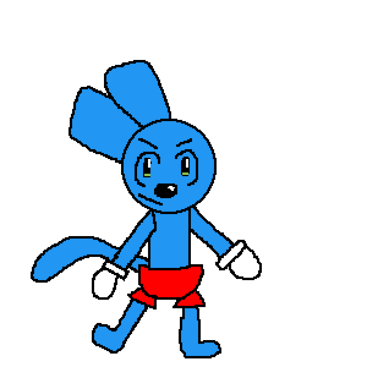 Pixilart - in 50s ricky the rabbit monkey by Pikmin-30