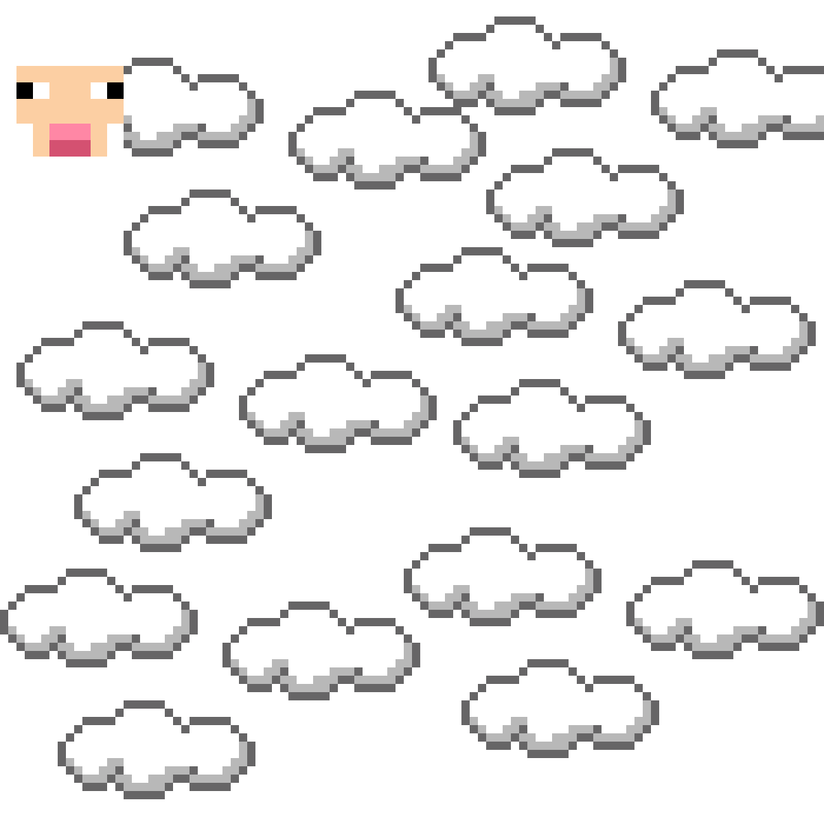 Pixilart - Sheep Cloud by Castle-Crashers