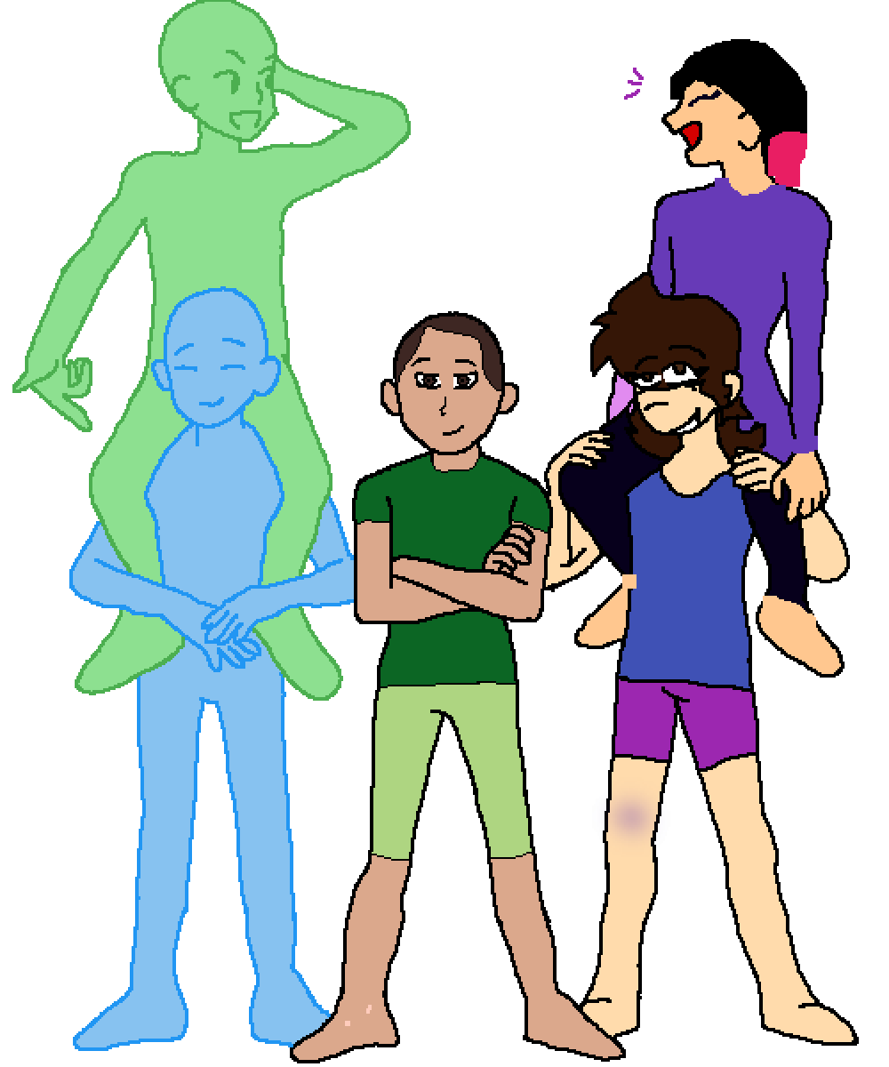 Pixilart - 5 people base by FIATCRUSAIDER