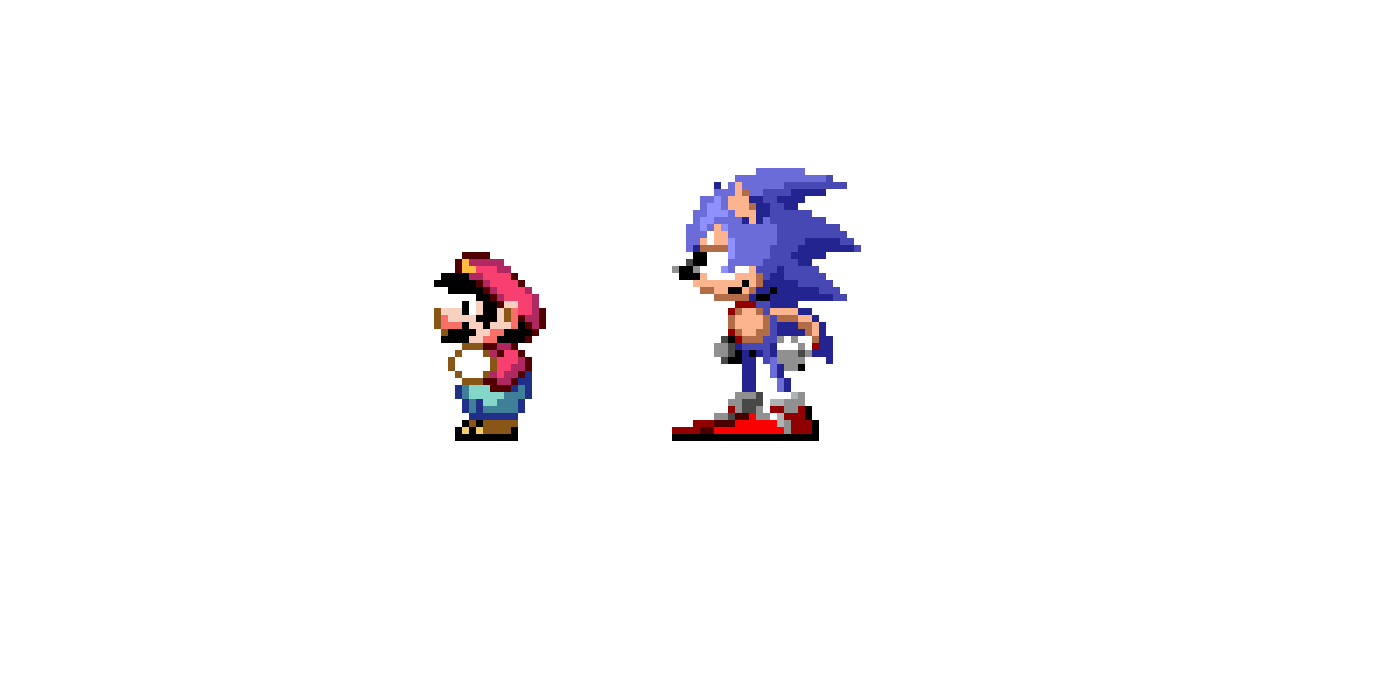 Pixilart - Super bad Mario and Sonic dancing by Jmear-Collins96