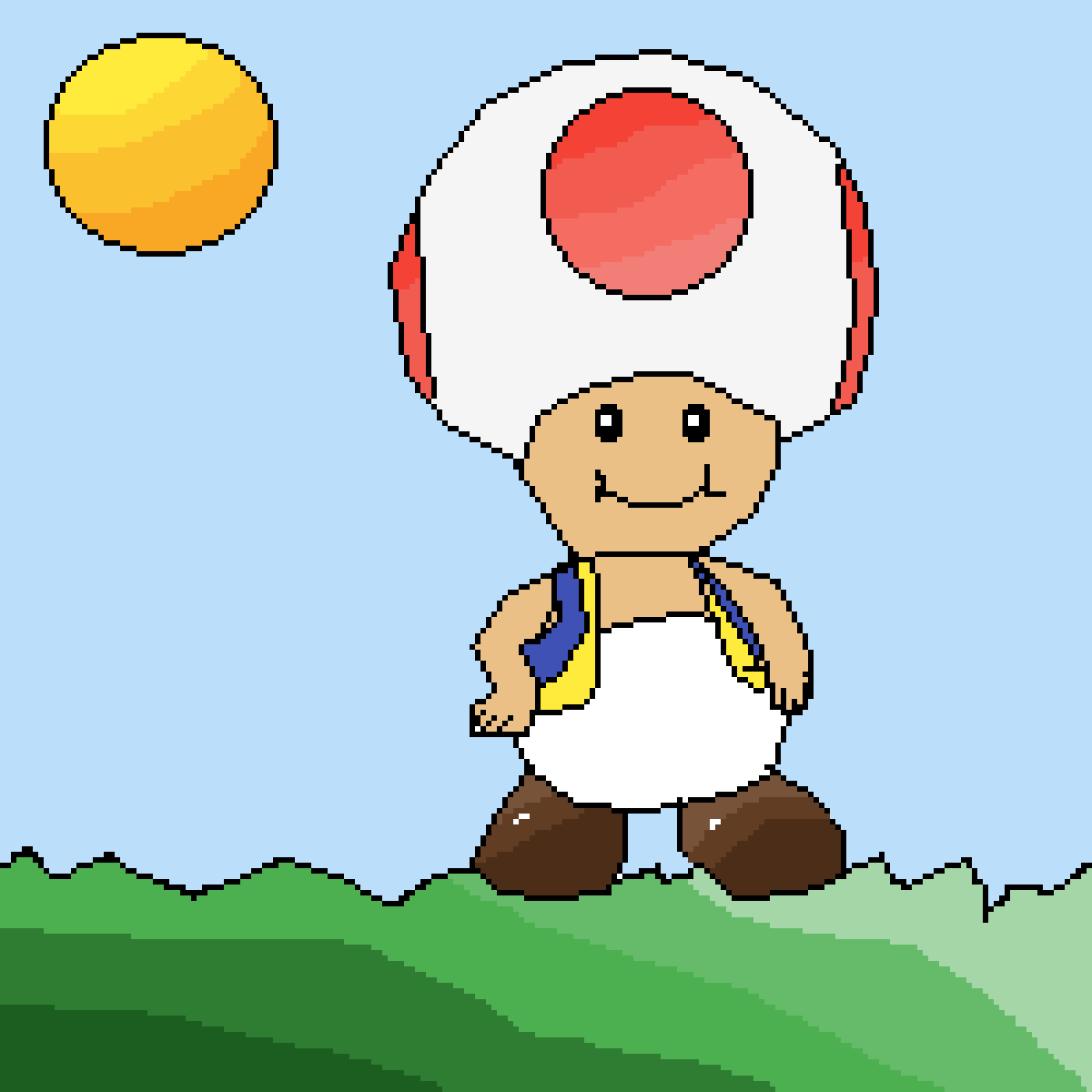 Pixilart - Colored in Toad Base by petermuf123