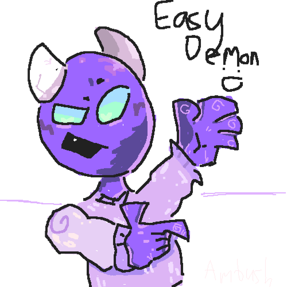 Pixilart - Easy Demon Humanised by Ellen-anthony