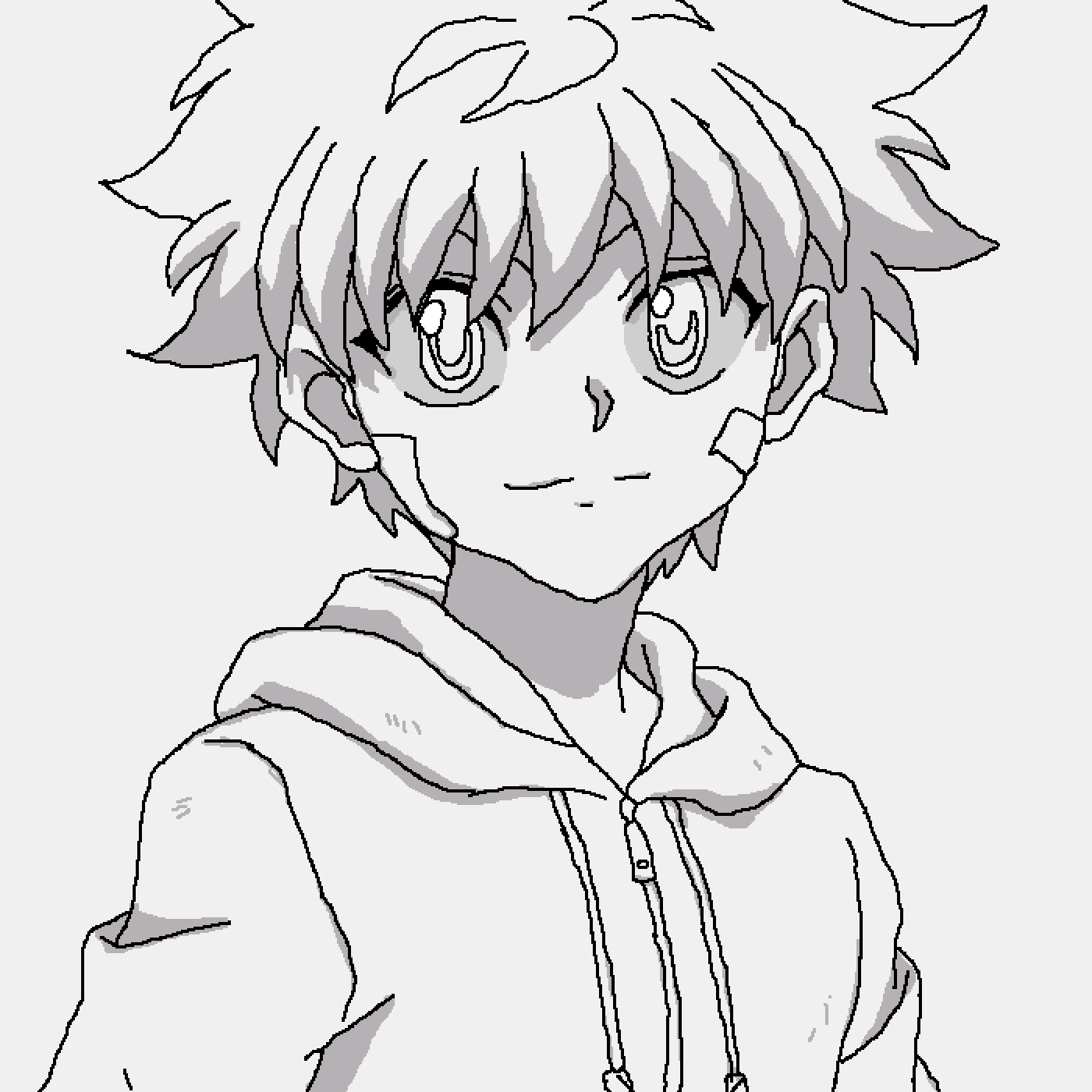 Pixilart - Killua Zoldyck Base hxh by AnImEDrawIng100
