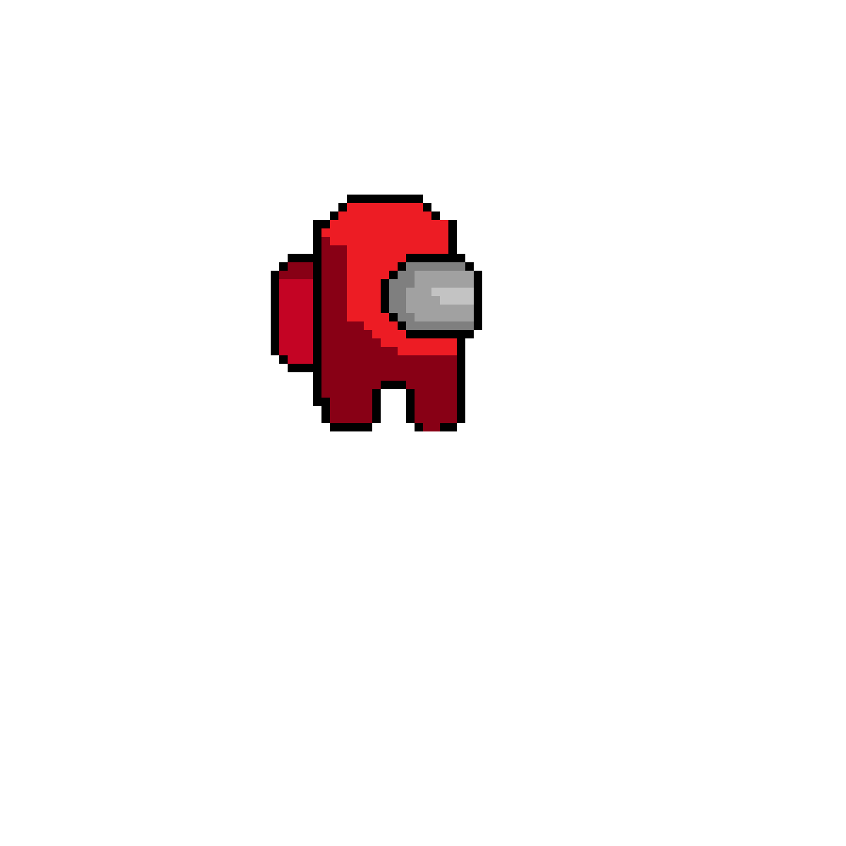 Pixilart Red Among Us Character By Mrcubeplayz