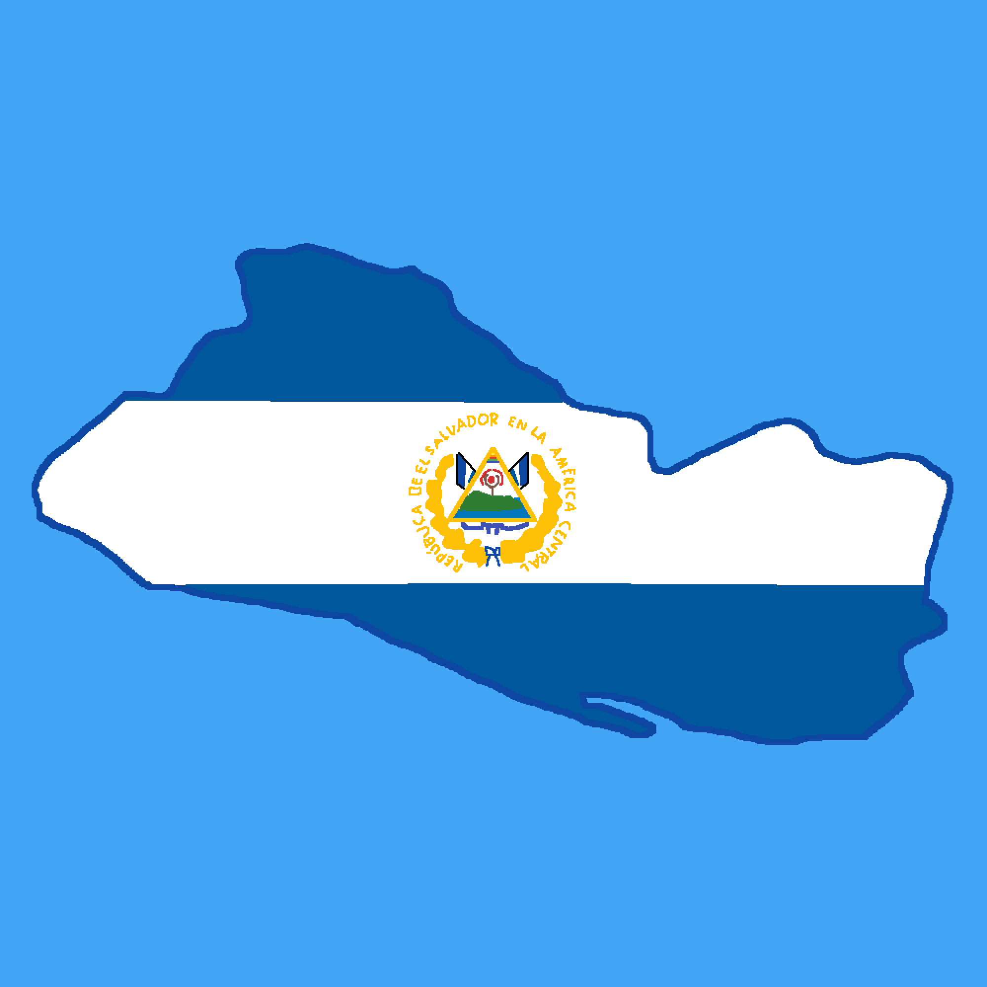 Pixilart - Hondar- I mean El Salvador Flag map by Pyrobyte
