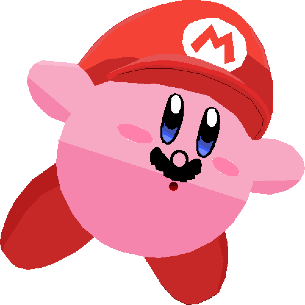 Pixilart - mario kirby by pinkice343