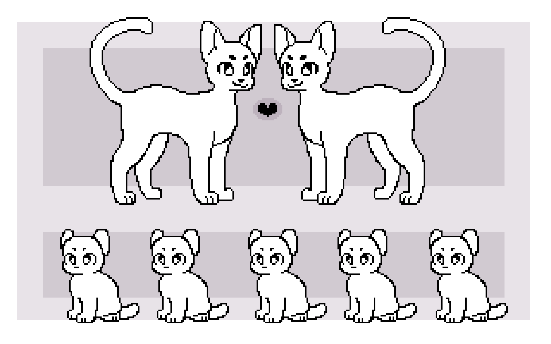 Pixilart - Cat family base! by LadyLavender