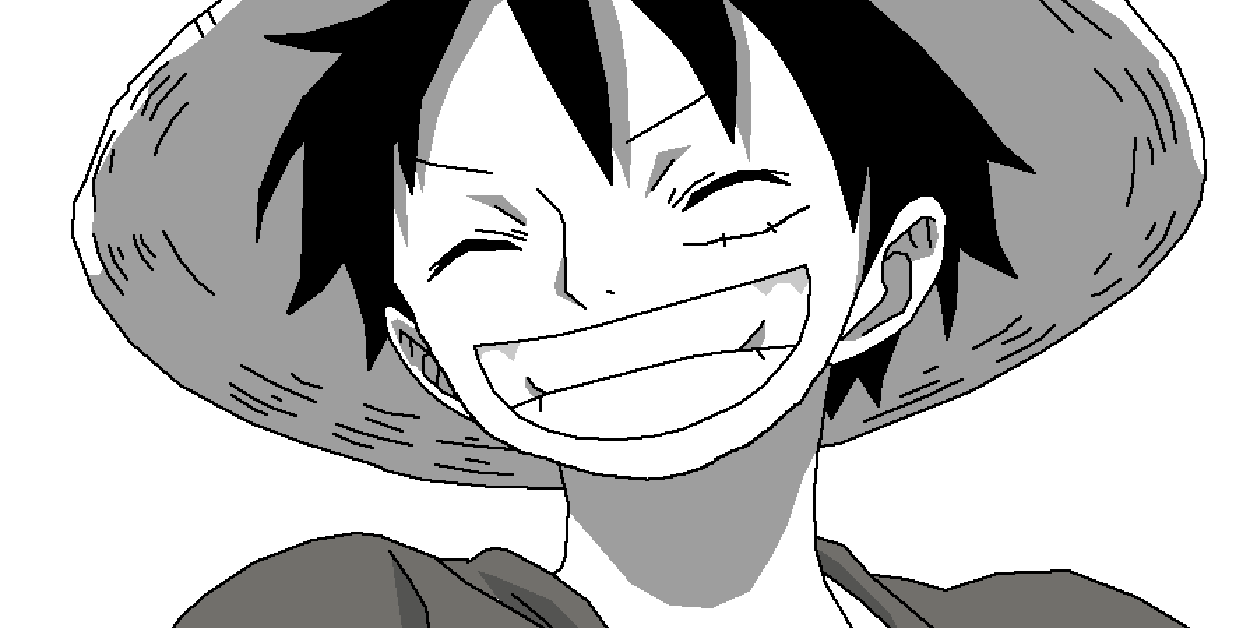 Pixilart - luffy base by Dokkanarts